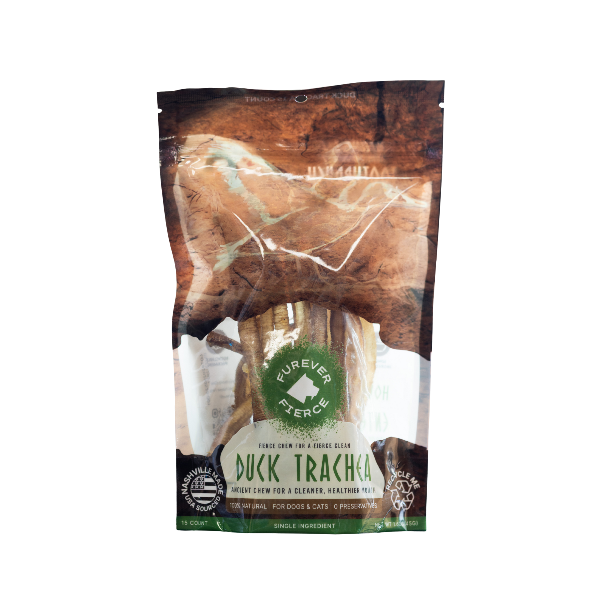 Furever Fierce Dehydrated Duck Trachea – Pups & Cubs Premium Pet Food