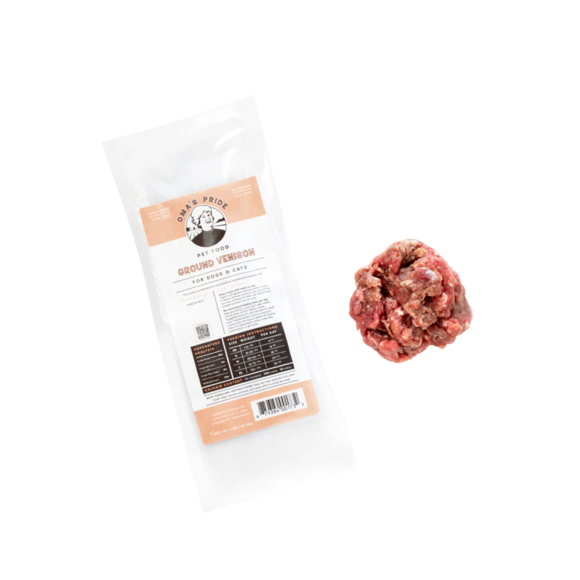 Oma's Pride Ground Venison for Dogs – Pups & Cubs Premium Pet Food